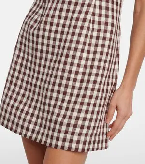 Posse Sadie Gingham Linen Minidress