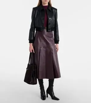 Dorothee Schumacher Sleek Statement Cropped Leather Blouson Jacket