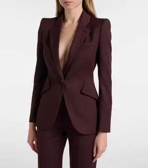 Alexander McQueen Wool Grain De Poudre Blazer