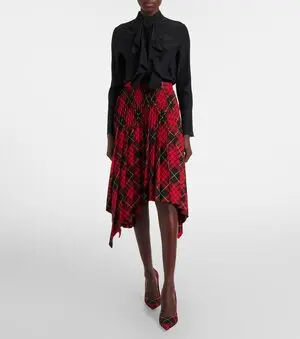Alexander McQueen Ruffled Silk Blouse - Black