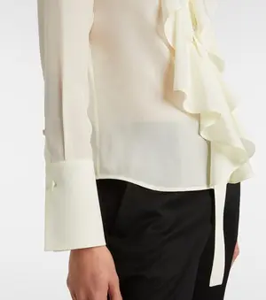 Alexander McQueen Ruffled Silk Blouse