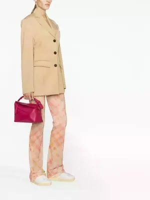 Loewe Small Puzzle Edge Leather Tote Bag - Pink