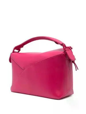 Loewe Small Puzzle Edge Leather Tote Bag - Pink