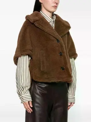 Max Mara Corvino Teddy-textured Jacket - Brown