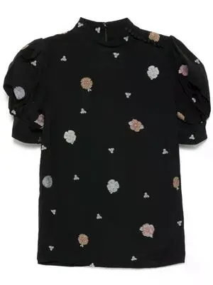 Chloé Embroidered High-neck Top