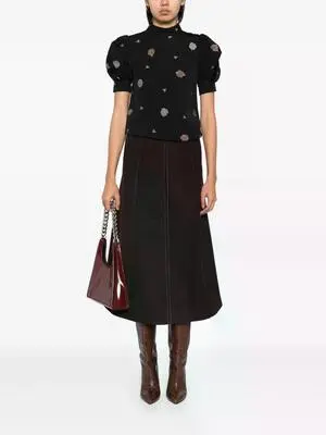 Chloé Embroidered High-neck Top