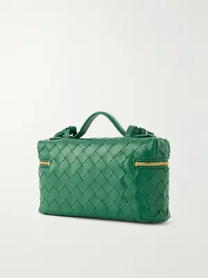 Bottega Veneta Intrecciato Leather Tote - Green