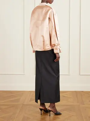 Co Duchesse-satin Bomber Jacket