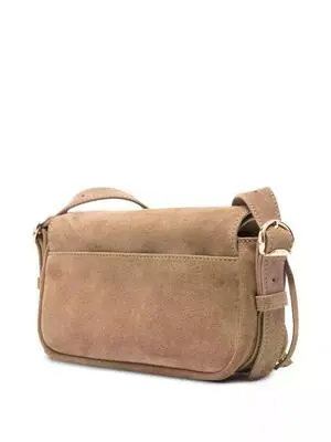 Sandro Le Mini Mambo Suede Fringed Cross Body Bag - Brown