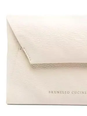 Brunello Cucinelli Envelope Mini Bag With Chain Strap - Neutrals