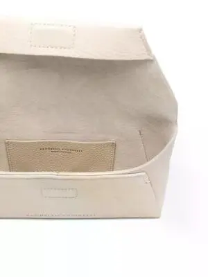 Brunello Cucinelli Envelope Mini Bag With Chain Strap - Neutrals