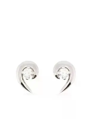 SHAUN LEANE Talon Diamond Stud Earrings - Silver