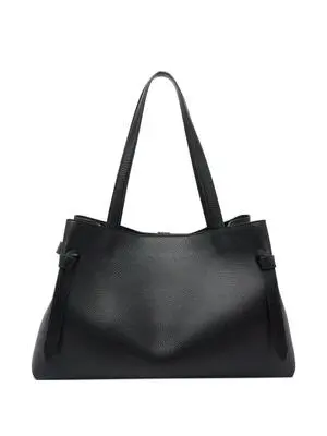 Yuzefi Gyoza Leather Shoulder Bag - Black