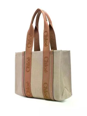 Chloé Woody Medium Tote Bag - Neutrals