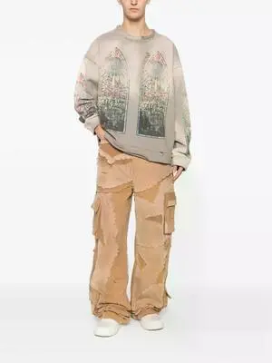 WHO DECIDES WAR Patchwork Buttoned Jeans