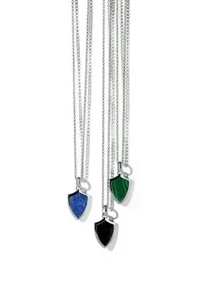 Mateo Malachite Shield Necklace