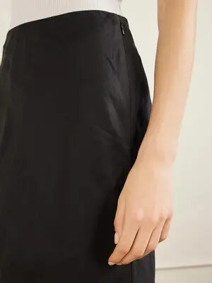 Cult Gaia Chantel Linen Maxi Skirt - Black