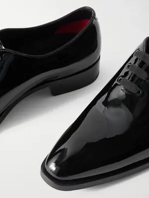 TOM FORD Elkan Patent-leather Oxford Shoes - Black
