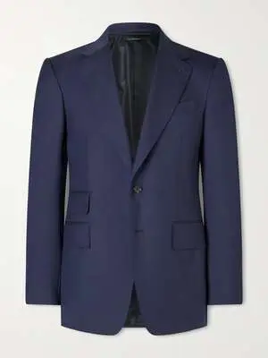 TOM FORD Shelton Super 120s Wool Blazer - Navy