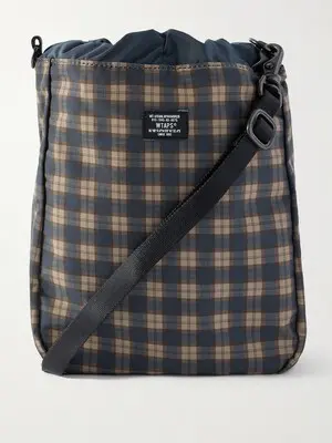 WTAPS Checked Shell Messenger Bag - Blue