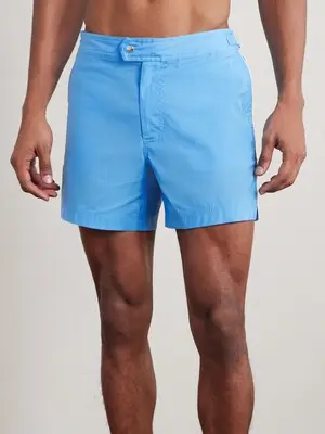 TOM FORD Straight-leg Mid-length Swim Shorts - Blue