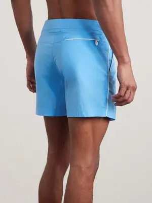 TOM FORD Straight-leg Mid-length Swim Shorts - Blue