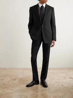 TOM FORD Shelton Super 120s Wool Blazer - Black