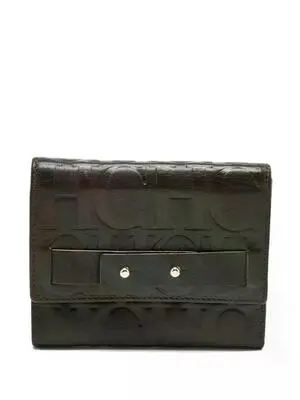 Carolina Herrera Monogram-embossed Leather Wallet - Brown