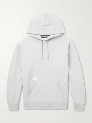WTAPS Aon Logo-appliquéd Cotton-jersey Hoodie