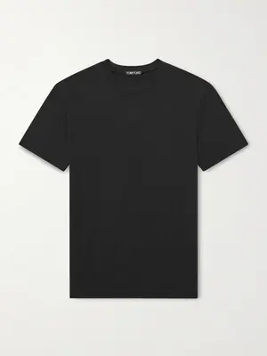 TOM FORD Lyocell And Cotton-blend T-shirt - Black