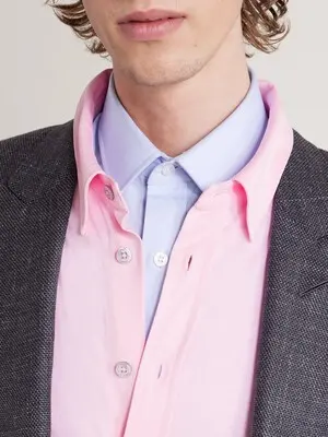 TOM FORD Silk And Cotton-blend Jersey Shirt - Pink