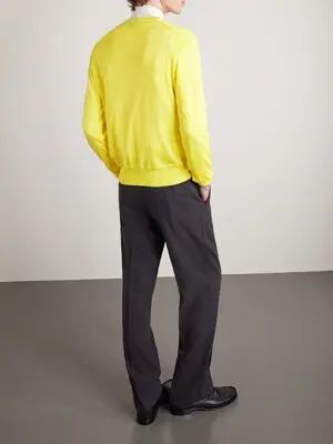 TOM FORD Cotton Crewneck Sweater - Yellow