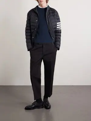 Thom Browne Slim-fit Striped Cotton Sweater - Blue