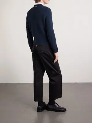 Thom Browne Slim-fit Striped Cotton Sweater - Blue