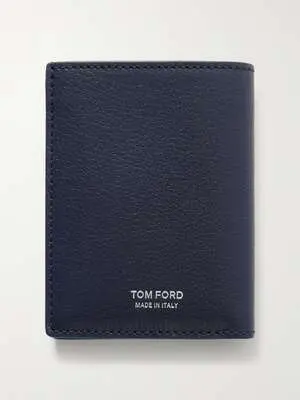 TOM FORD Pebble-grain Leather Billfold Wallet - Navy