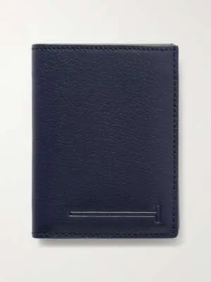 TOM FORD Pebble-grain Leather Billfold Wallet - Navy