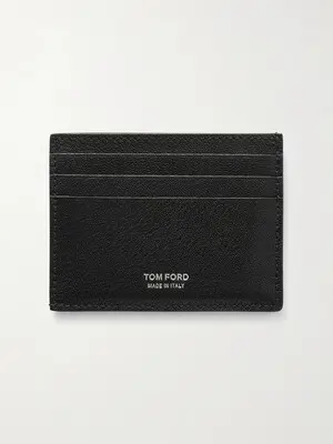 TOM FORD Pebble-grain Leather Cardholder - Black