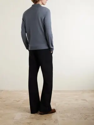 Paul Smith Merino Wool Zip-up Cardigan - Gray