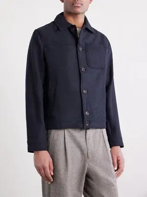 Oliver Peoples Buffalo Wool-blend Jacket - Black