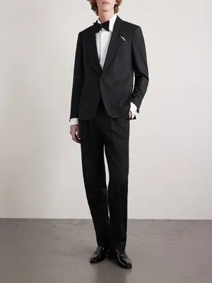 LARDINI Soirée Virgin Wool-blend Tuxedo Jacket