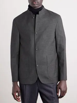 Officine Générale Meryl Wool, Silk, And Linen-blend Jacket
