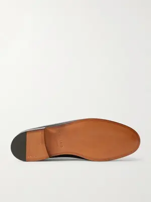 John Lobb Lopez Embellished Leather Penny Loafers - Black