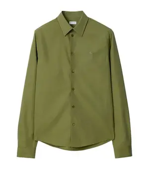 Burberry Cotton Poplin Ekd Shirt - Green