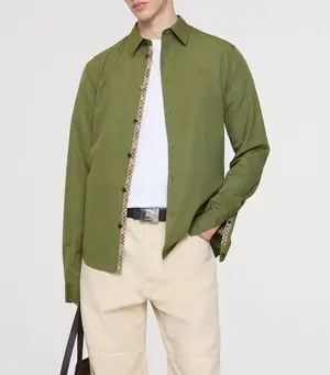 Burberry Cotton Poplin Ekd Shirt - Green
