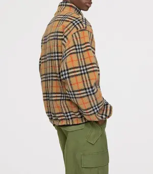 Burberry Wool-blend Fleece Check Jacket