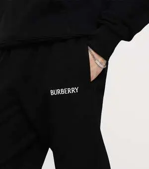 Burberry Cotton Logo Slim Sweatpants