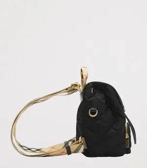 Burberry Mini Quilted Horseshoe Backpack - Black