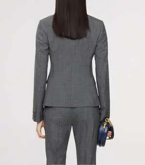 Burberry Wool Prince Of Wales Check Tailored Blazer