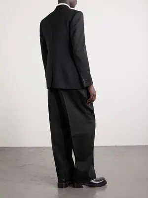 Givenchy Straight-leg Pleated Grain De Poudre Wool Trousers