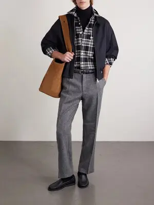 DRAKE'S Checked Cotton-flannel Shirt